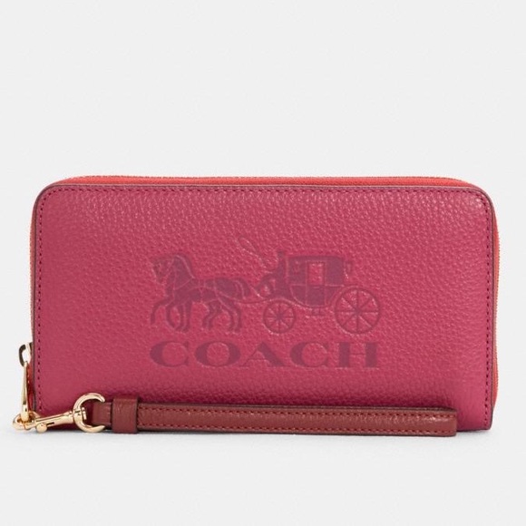 Coach | Bags | Nwt Coach C5889 Long Zip Around Wallet In Colorblock ...